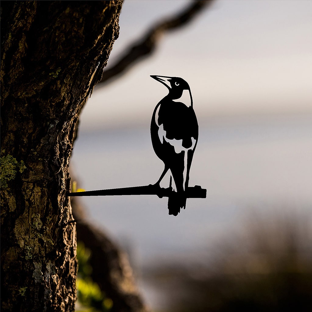 Magpie Metalbird | Australian-Made Garden Art – Metalbird Australia